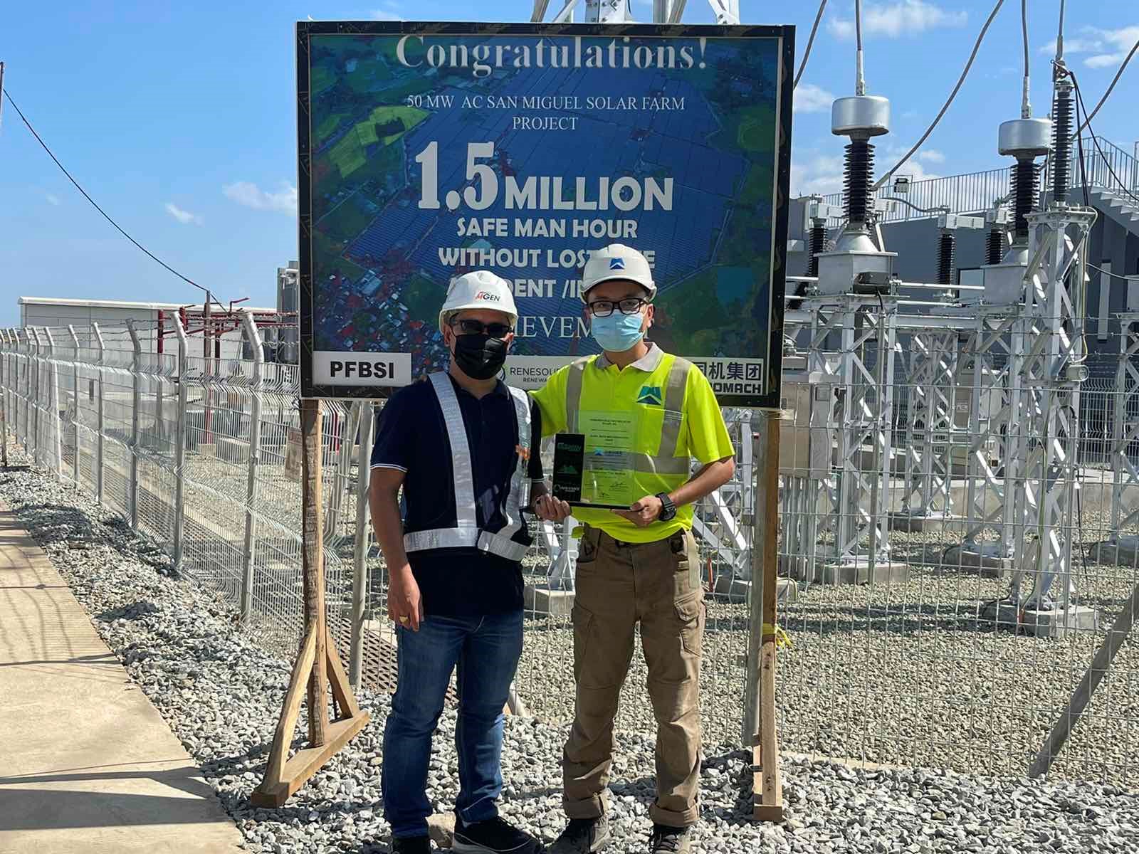 PFBSI achieves 1.5 Million Safe Man-hours - Meralco PowerGen